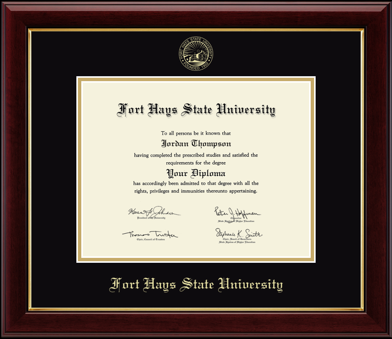 Fort Hays State University Gold Embossed Diploma Frame in Gallery ...