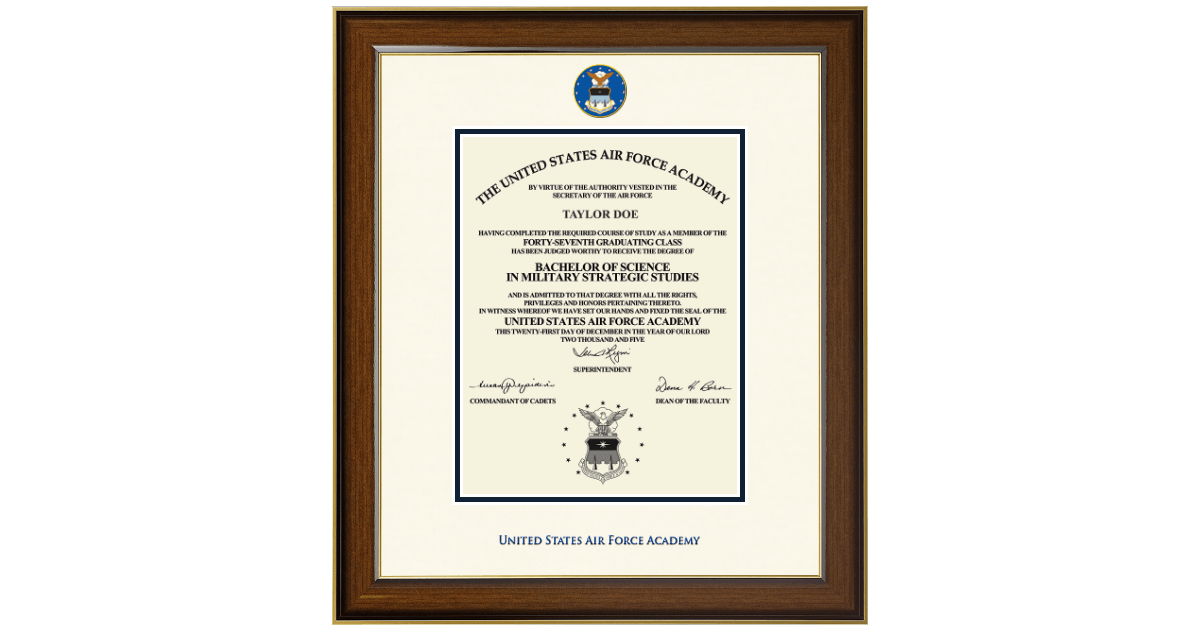 Dimensions Diploma Frame in Westwood United States Air Force Academy ...