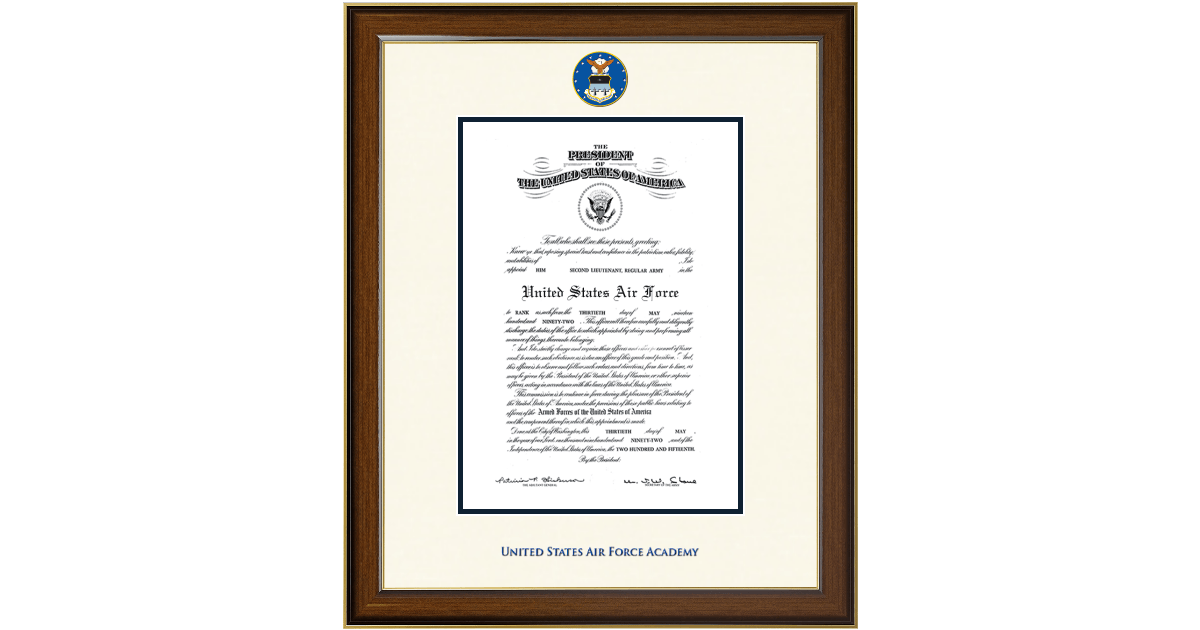 Dimensions Commission Certificate Frame in Westwood United States Air ...