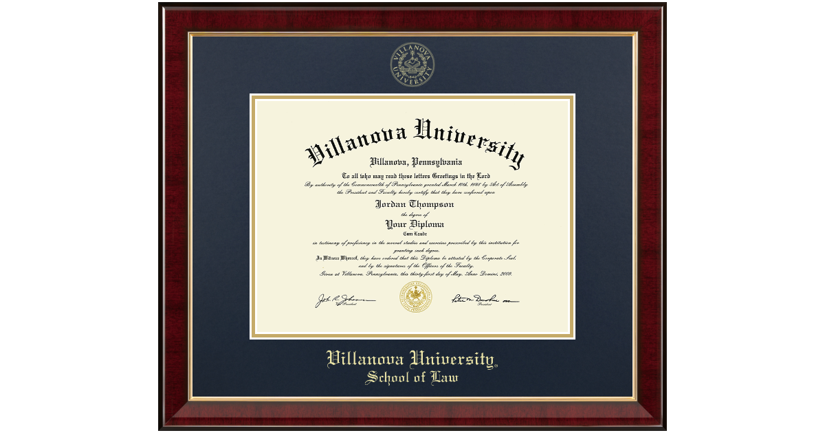 Gold Embossed Diploma Frame in Murano Villanova University - Item ...