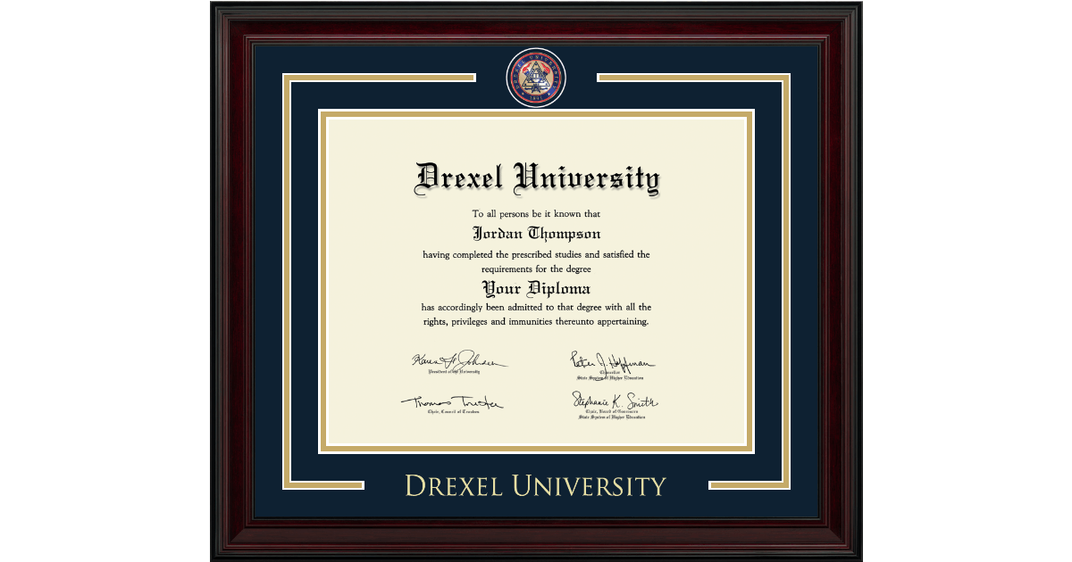 Showcase Edition Diploma Frame in Encore Drexel University - Item ...