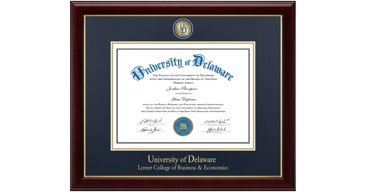 Masterpiece Medallion Diploma Frame in Gallery University of Delaware ...
