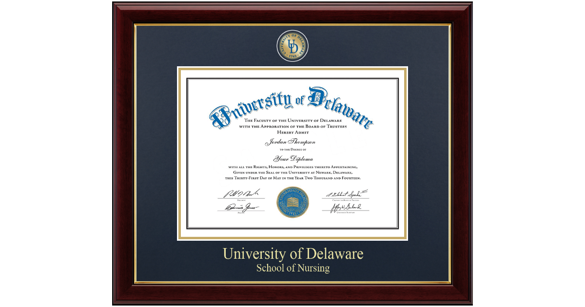 Masterpiece Medallion Diploma Frame in Gallery University of Delaware ...