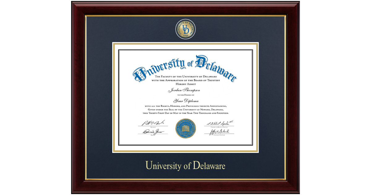 Masterpiece Medallion Diploma Frame in Gallery University of Delaware ...