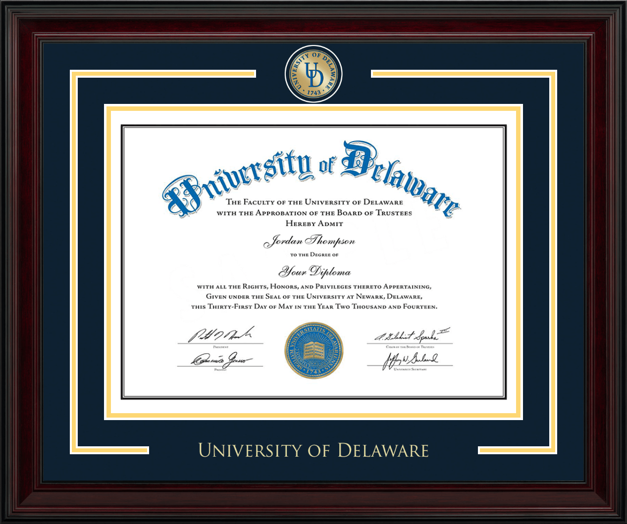 University of Delaware Showcase Edition Diploma Frame in Encore - Item ...