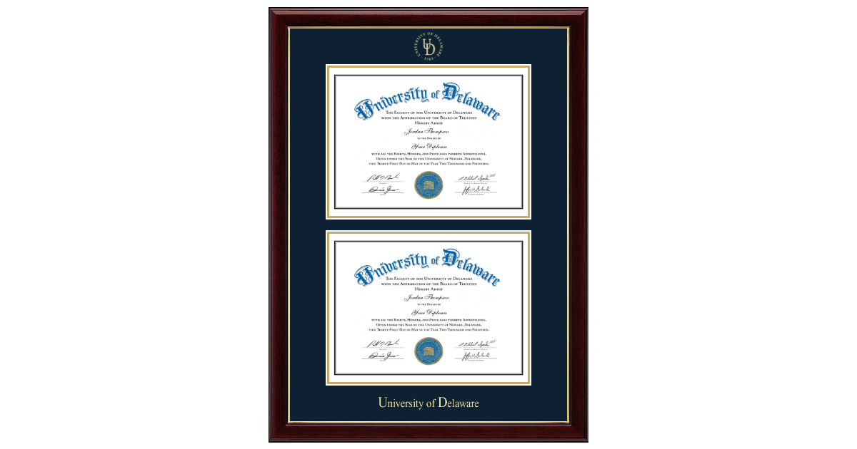 Double Diploma Frame in Gallery University of Delaware - Item #289544 ...