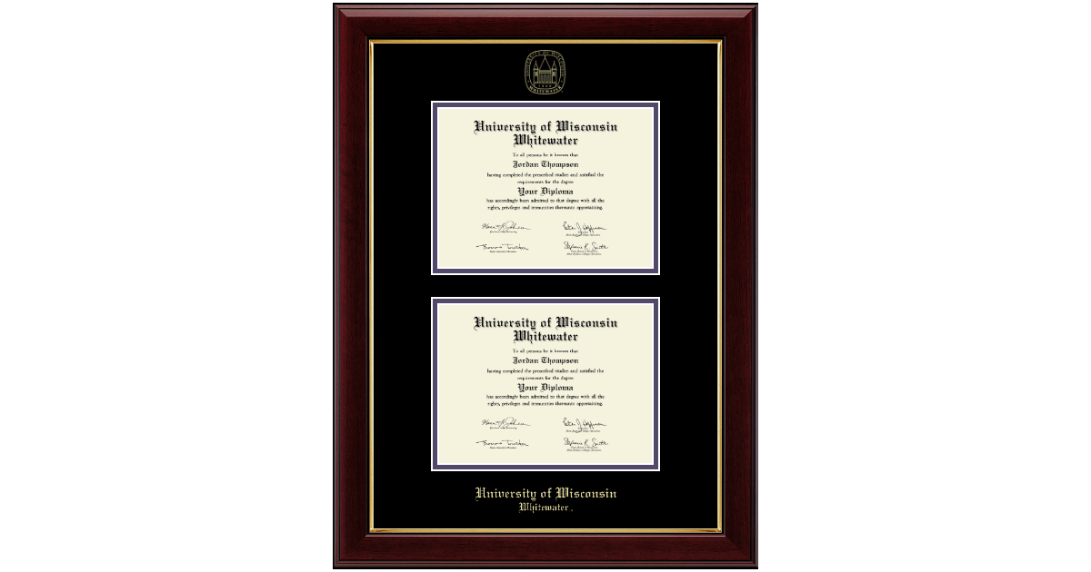 Pre-Dec 2019- Double Diploma Frame in Gallery University of Wisconsin ...
