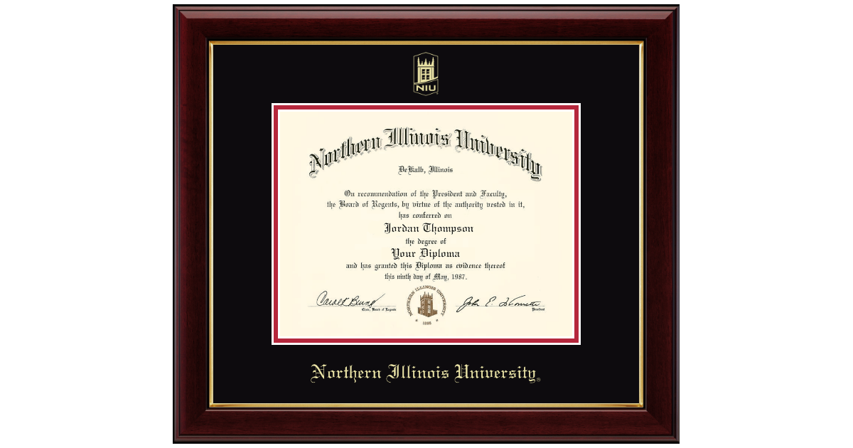 Gold Embossed Diploma Frame in Gallery Northern Illinois University ...