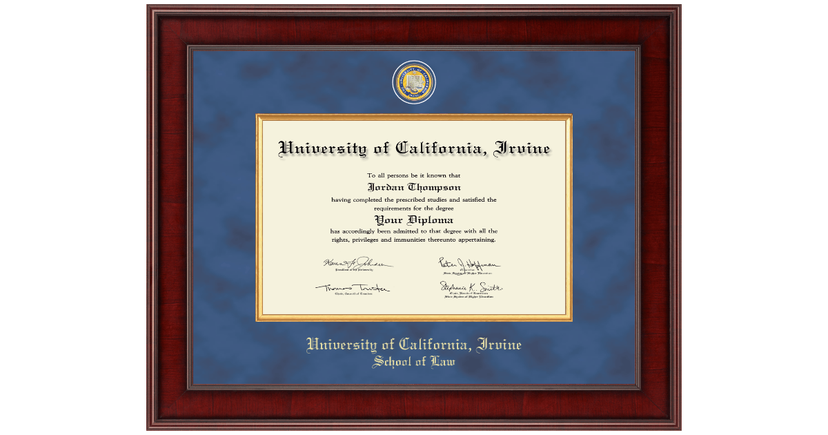 UCI School of Law Diploma Frames | Church Hill Classics