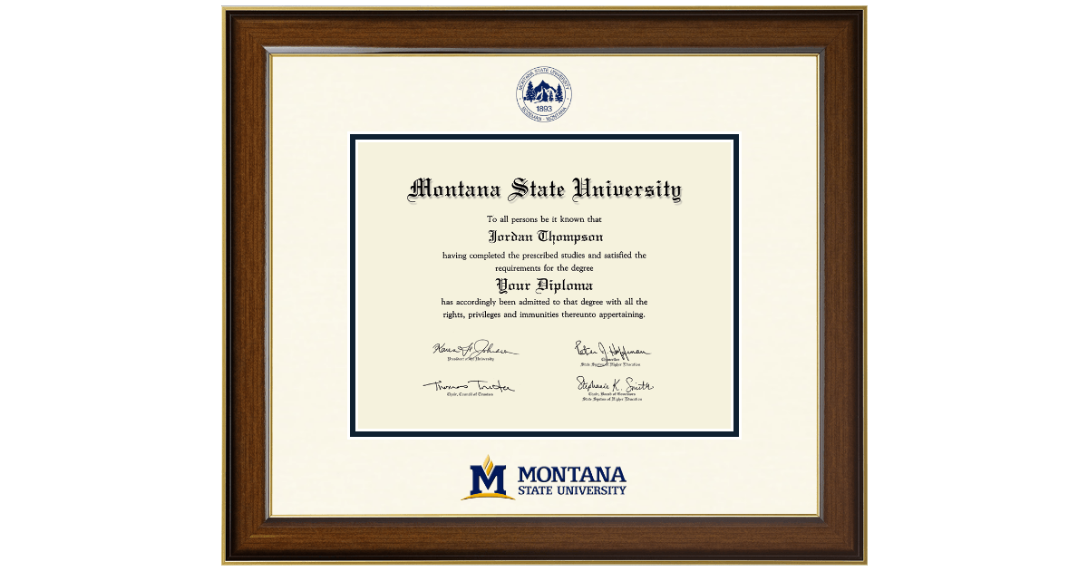 Dimensions Diploma Frame in Westwood Montana State University Bozeman ...