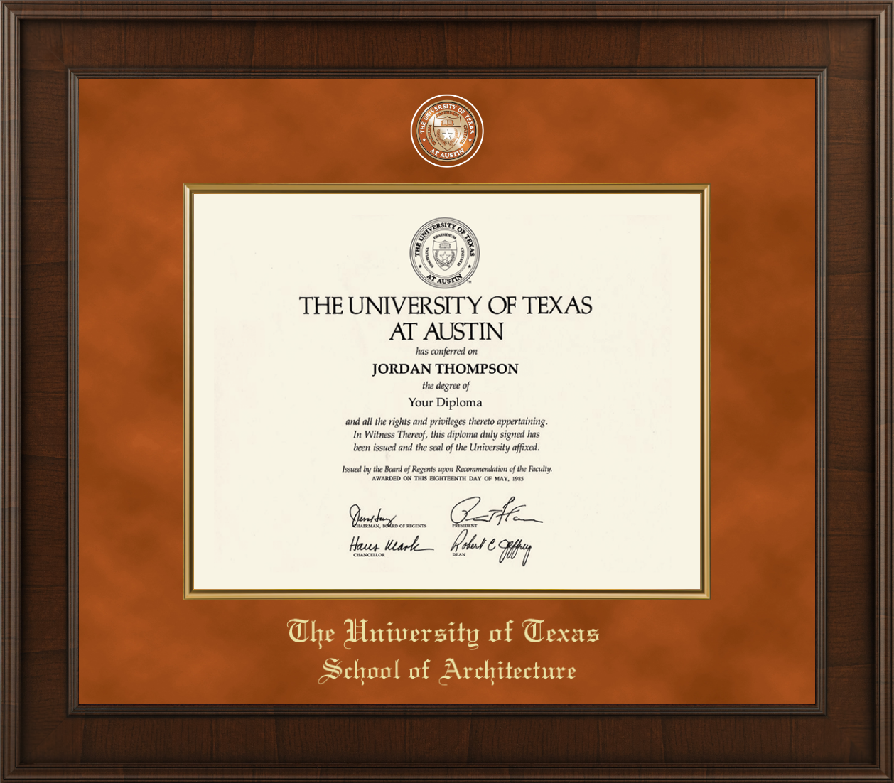 The University of Texas at Austin Presidential Masterpiece Diploma ...