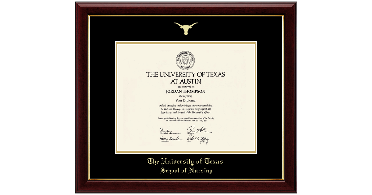 Gold Embossed Diploma Frame in Gallery The University of Texas at ...