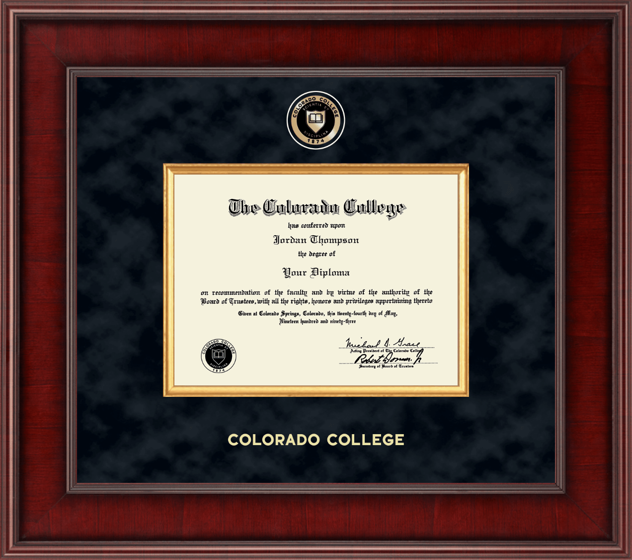 Colorado College Presidential Masterpiece Diploma Frame in Jefferson ...
