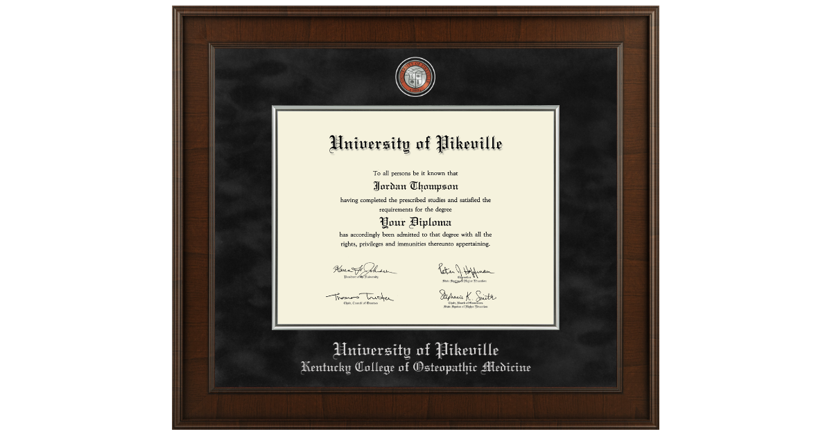 UPIKE Kentucky College of Osteopathic Medicine Diploma Frames