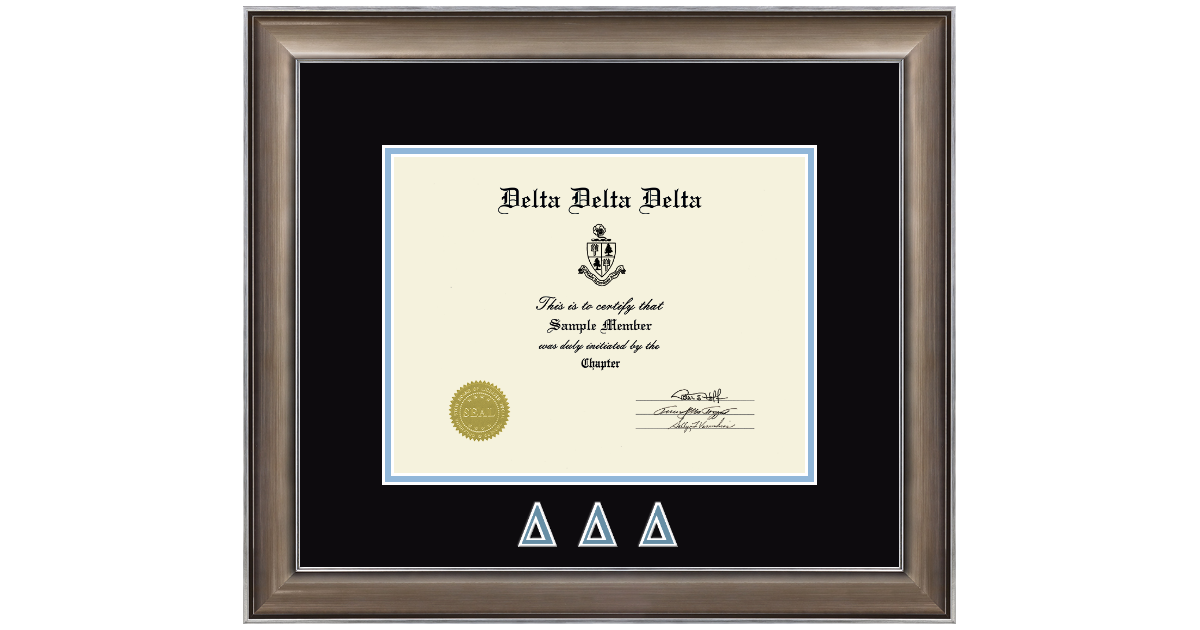 Delta Delta Delta Sorority Certificate Frames - Church Hill Classics