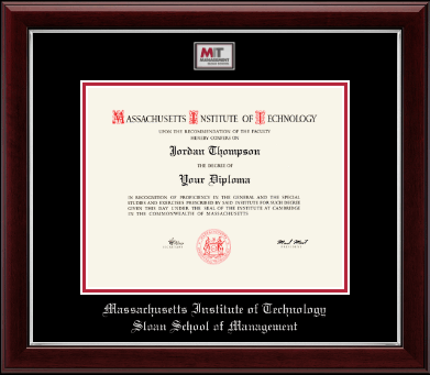 MIT Sloan School of Management Diploma Frames | Church Hill Classics