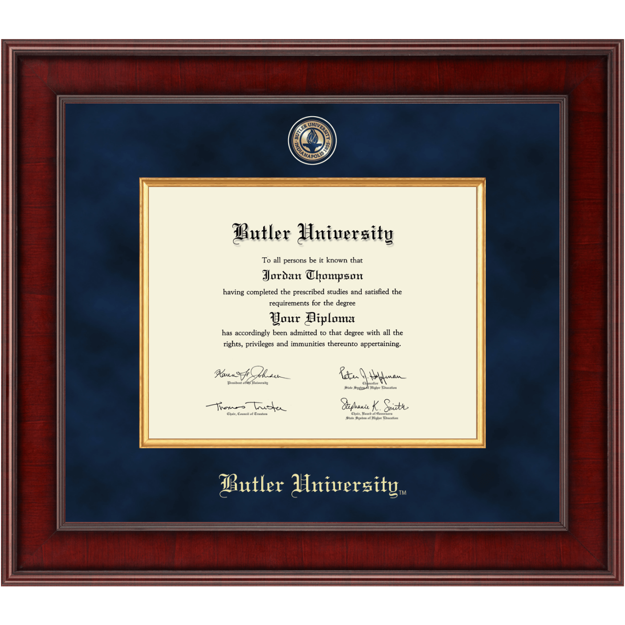 Butler University Diploma Frame | Custom Frames Online | Church Hill ...