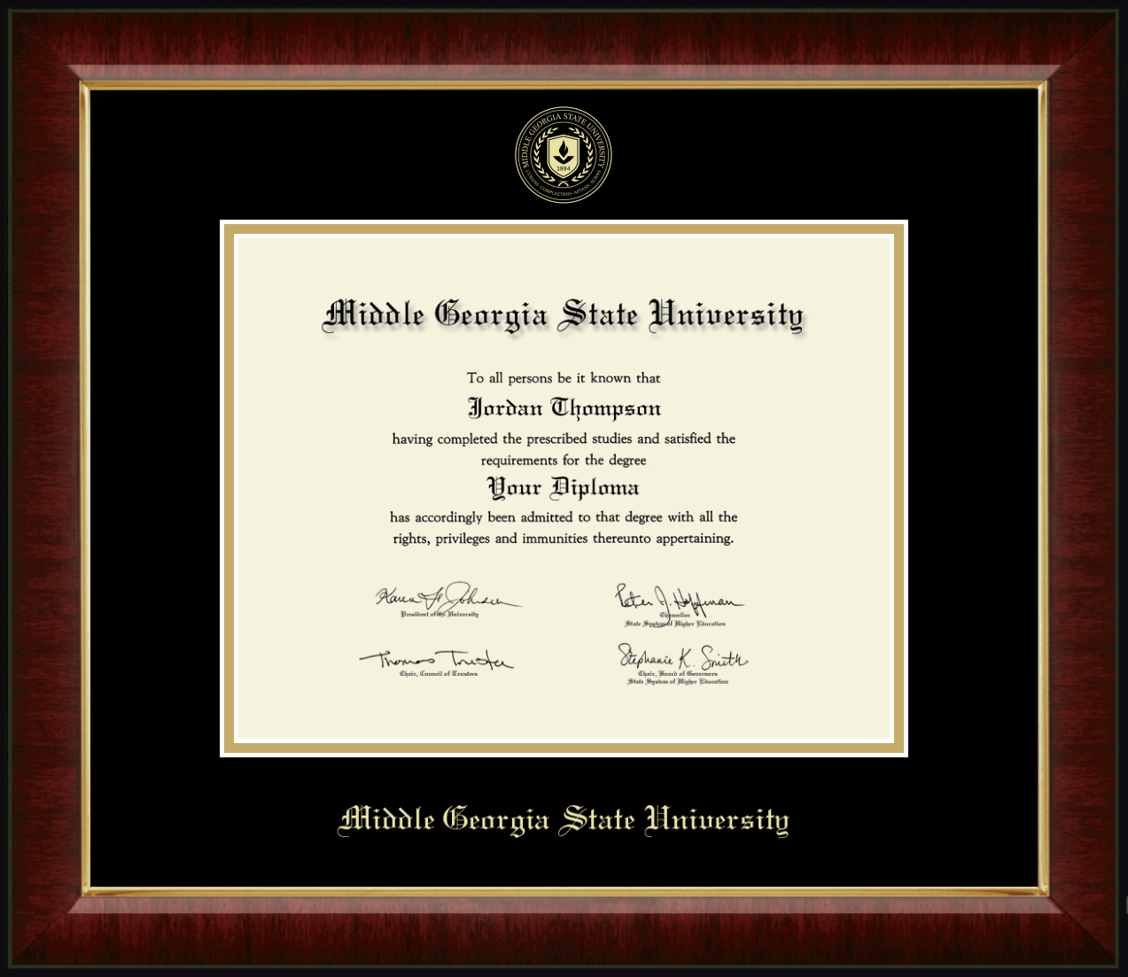Middle Georgia State University Gold Embossed Diploma Frame in Murano ...