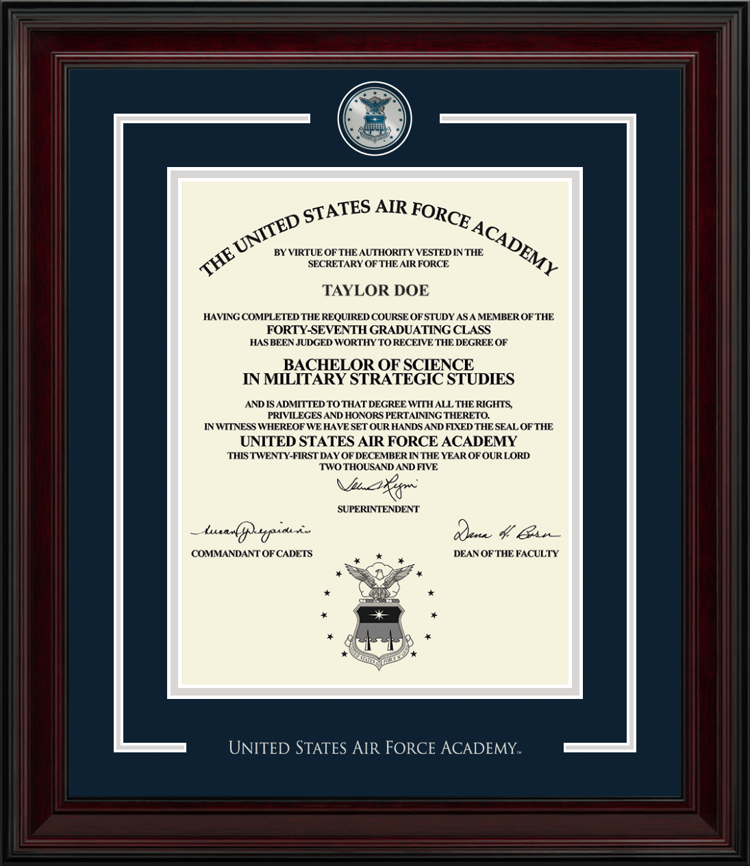 United States Air Force Academy Showcase Edition Diploma Frame in ...