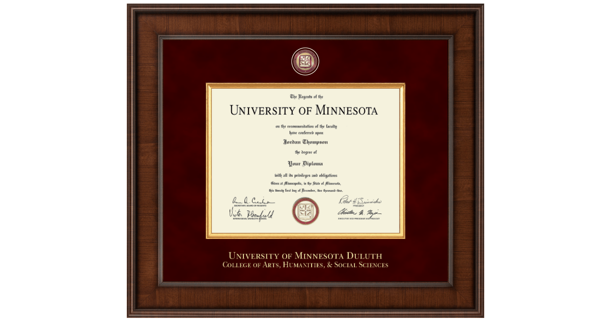 UMD College of Arts, Humanities, & Social Sciences Diploma Frames