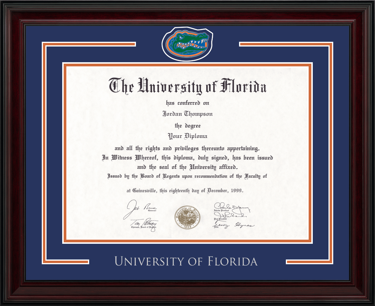 University of Florida Gator Diploma Frame in Encore - Item #293397 from ...
