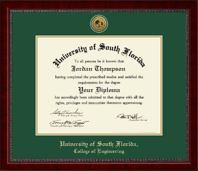 USF College of Engineering Diploma Frames | Church Hill Classics