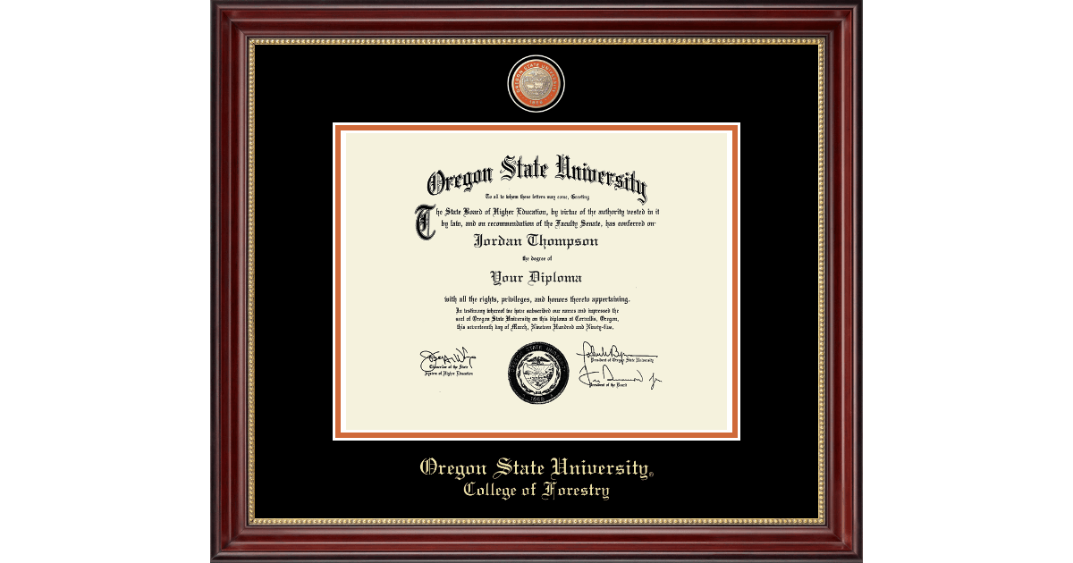 Masterpiece Medallion Diploma Frame in Kensington Gold Oregon State ...