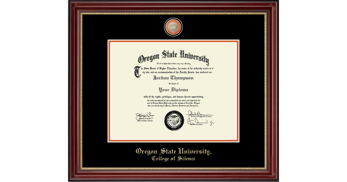 Masterpiece Medallion Diploma Frame in Kensington Gold Oregon State ...