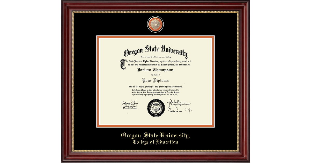Masterpiece Medallion Diploma Frame in Kensington Gold Oregon State ...