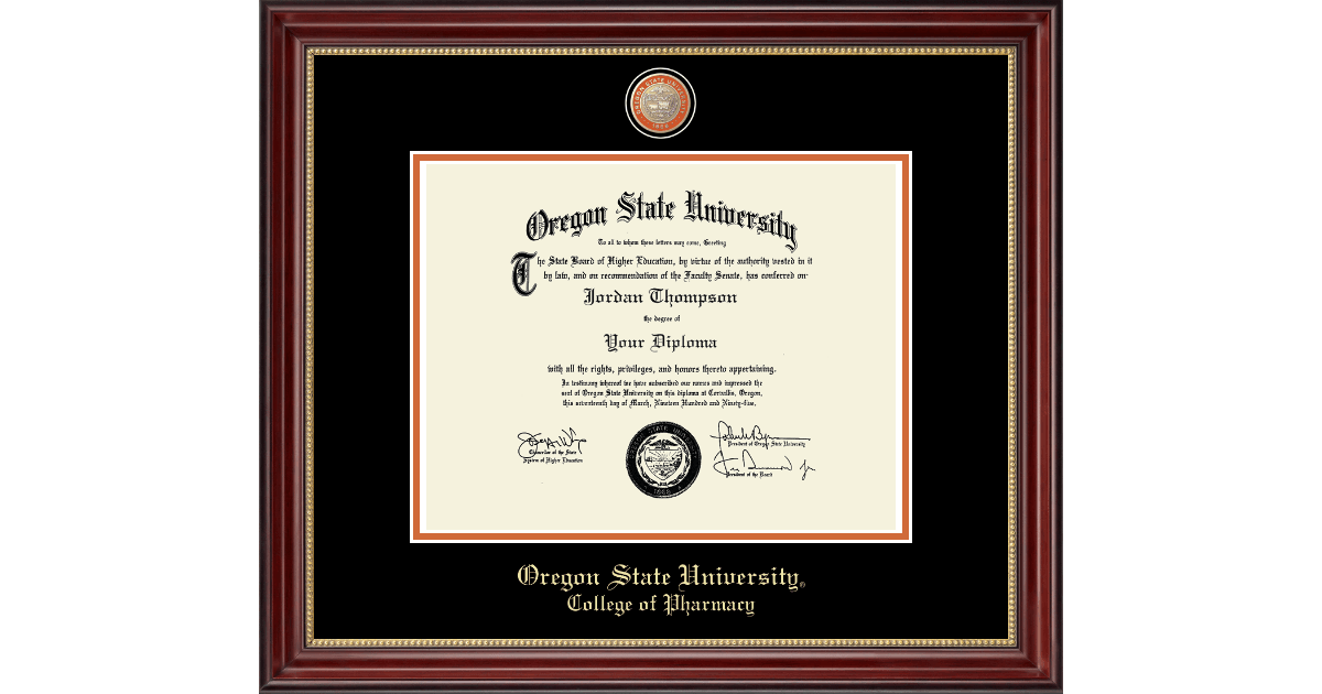 Masterpiece Medallion Diploma Frame in Kensington Gold Oregon State ...