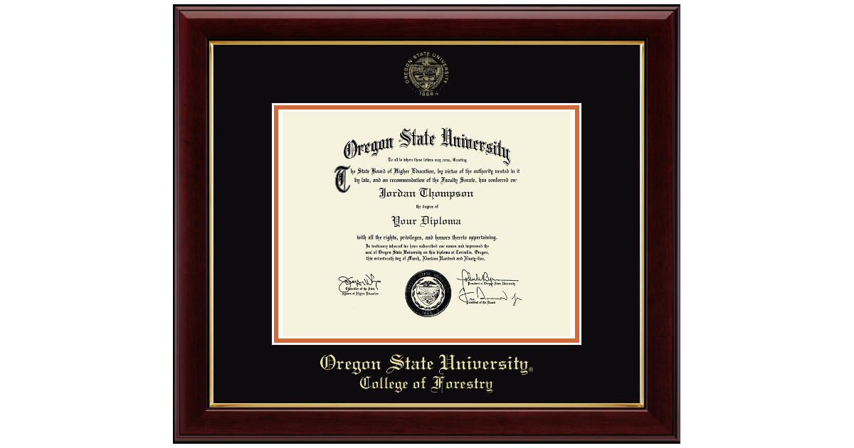 Gold Embossed Diploma Frame in Gallery Oregon State University - Item ...