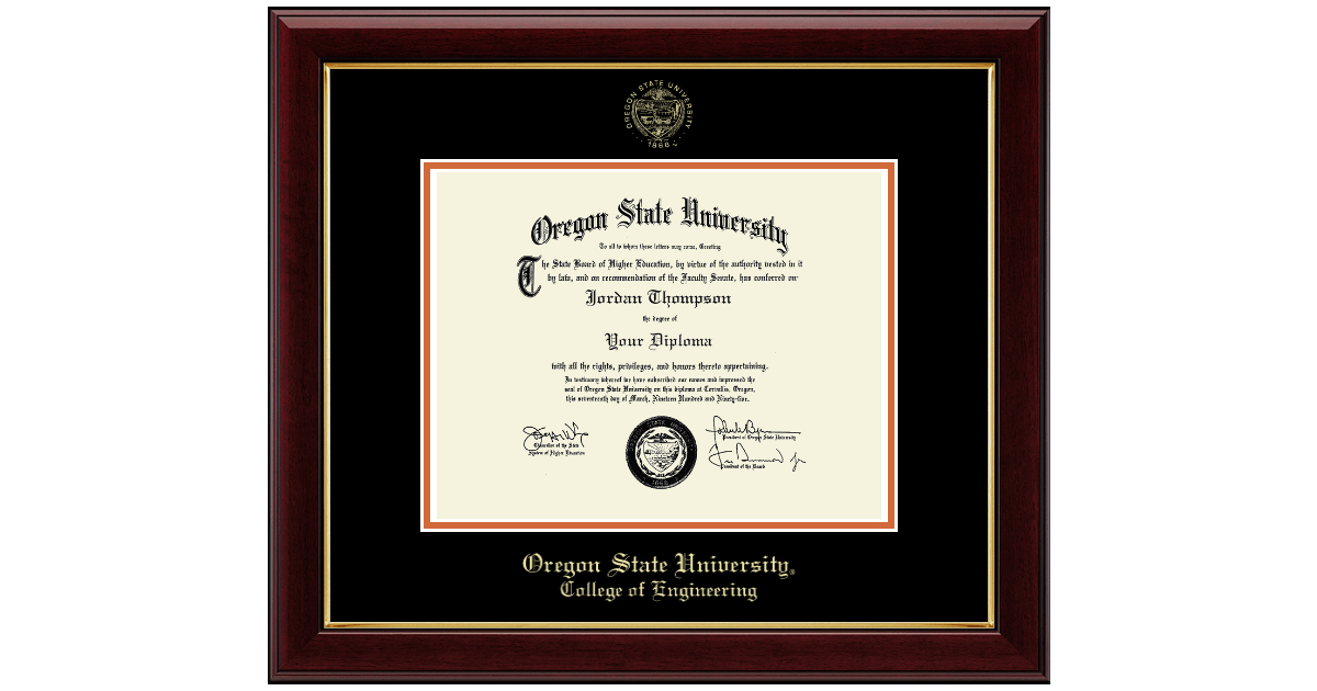 Gold Embossed Diploma Frame in Gallery Oregon State University - Item ...