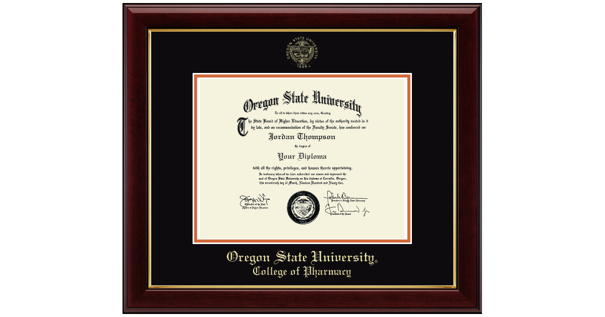 Gold Embossed Diploma Frame in Gallery Oregon State University - Item ...