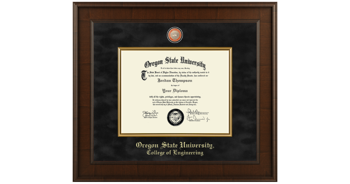 Oregon State College of Engineering Diploma Frames