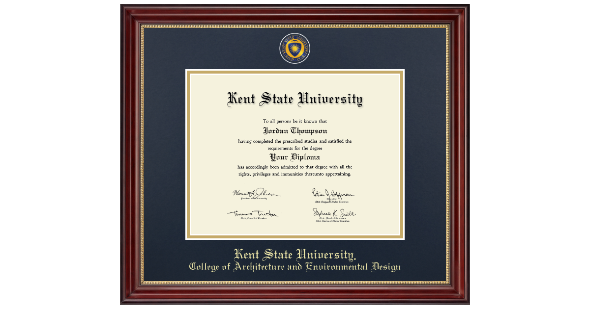 Masterpiece Medallion Diploma Frame in Kensington Gold Kent State ...