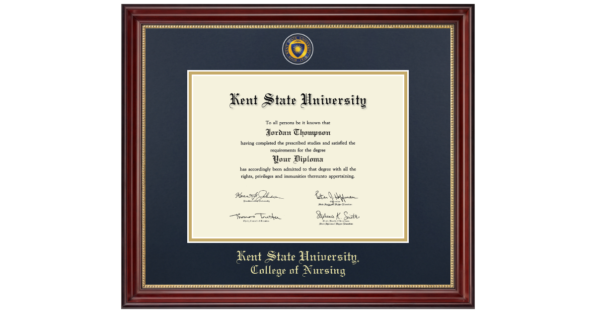 Masterpiece Medallion Diploma Frame in Kensington Gold Kent State ...