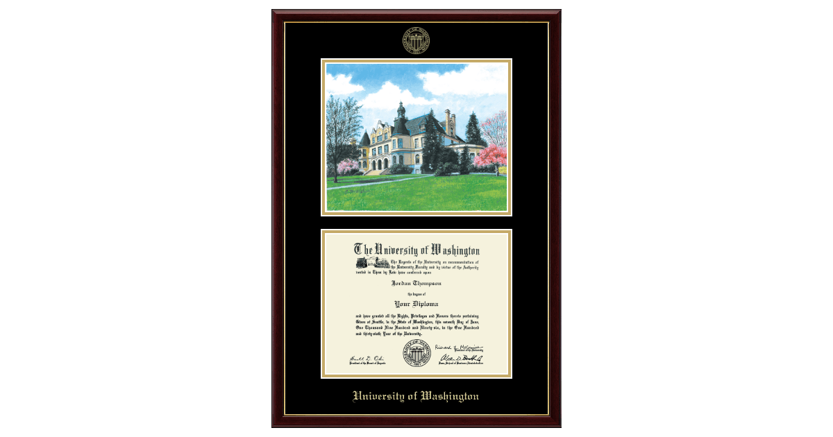Campus Scene Diploma Frame in Galleria University of Washington - Item ...