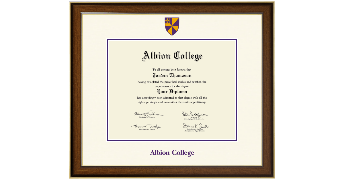Dimensions Diploma Frame in Westwood Albion College - Item #295062 from ...