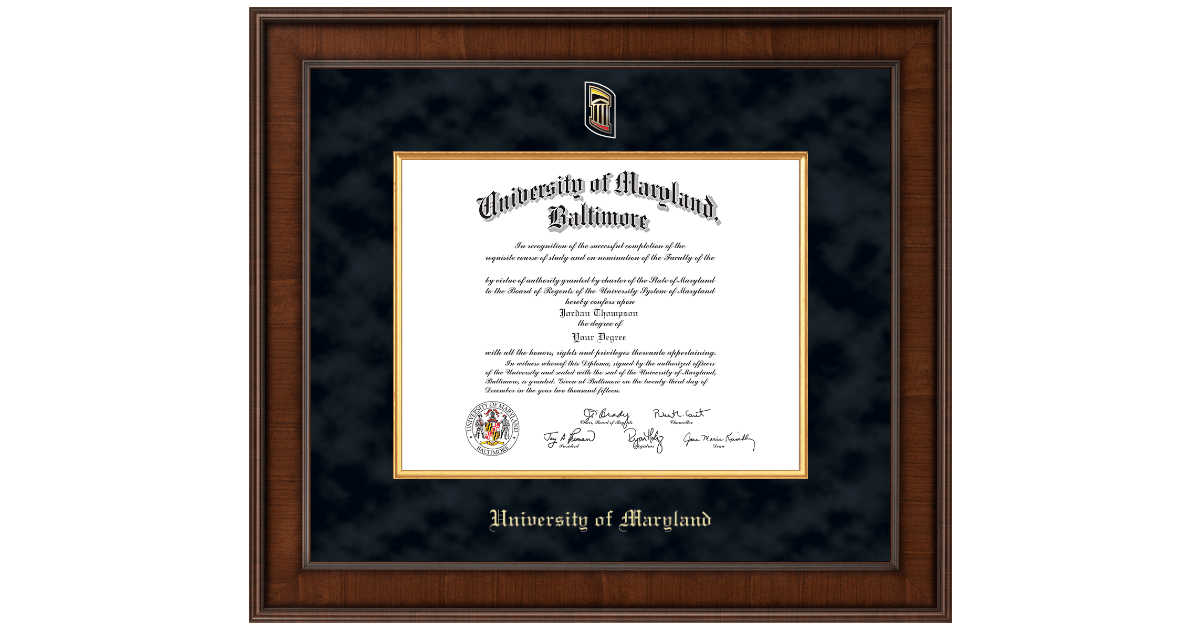 UMB Diploma Frames | University of Maryland Baltimore