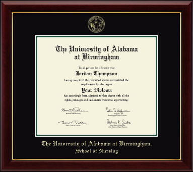 UAB School of Nursing Diploma Frames | Church Hill Classics
