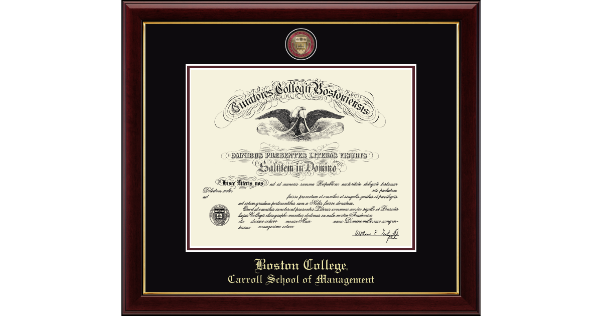 Masterpiece Medallion Diploma Frame in Gallery Boston College - Item ...