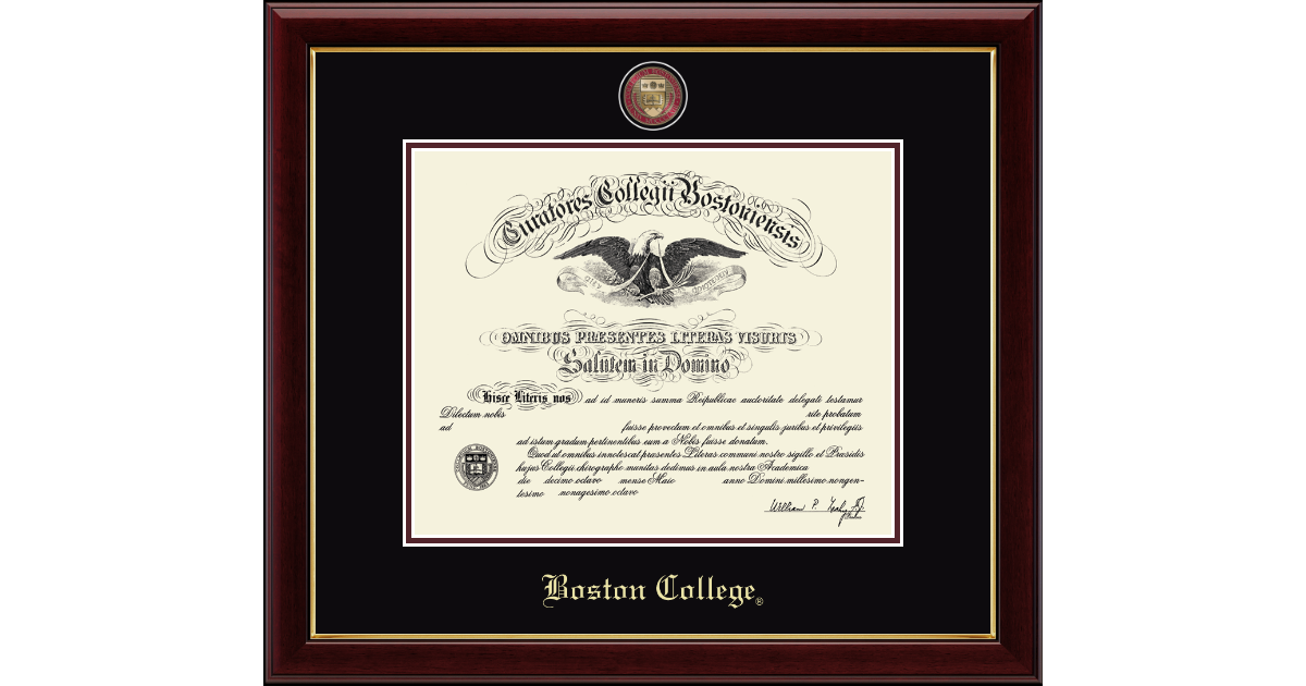 Masterpiece Medallion Diploma Frame in Gallery Boston College - Item ...