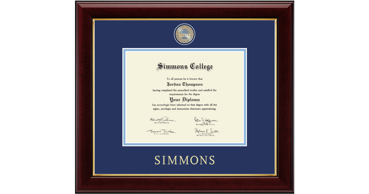 Masterpiece Medallion Diploma Frame in Gallery Simmons College - Item ...