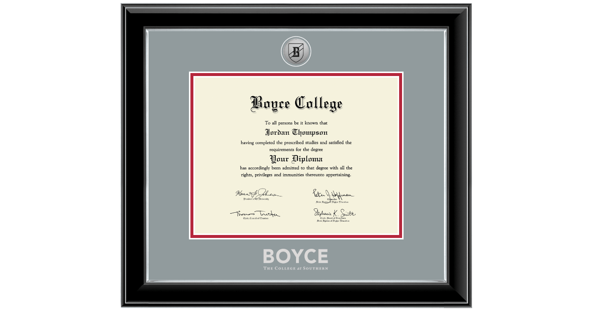 SBTS Boyce College Diploma Frames | Church Hill Classics
