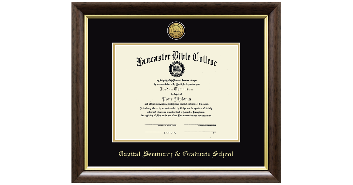 Lancaster Bible Capital Seminary & Graduate School Diploma Frames