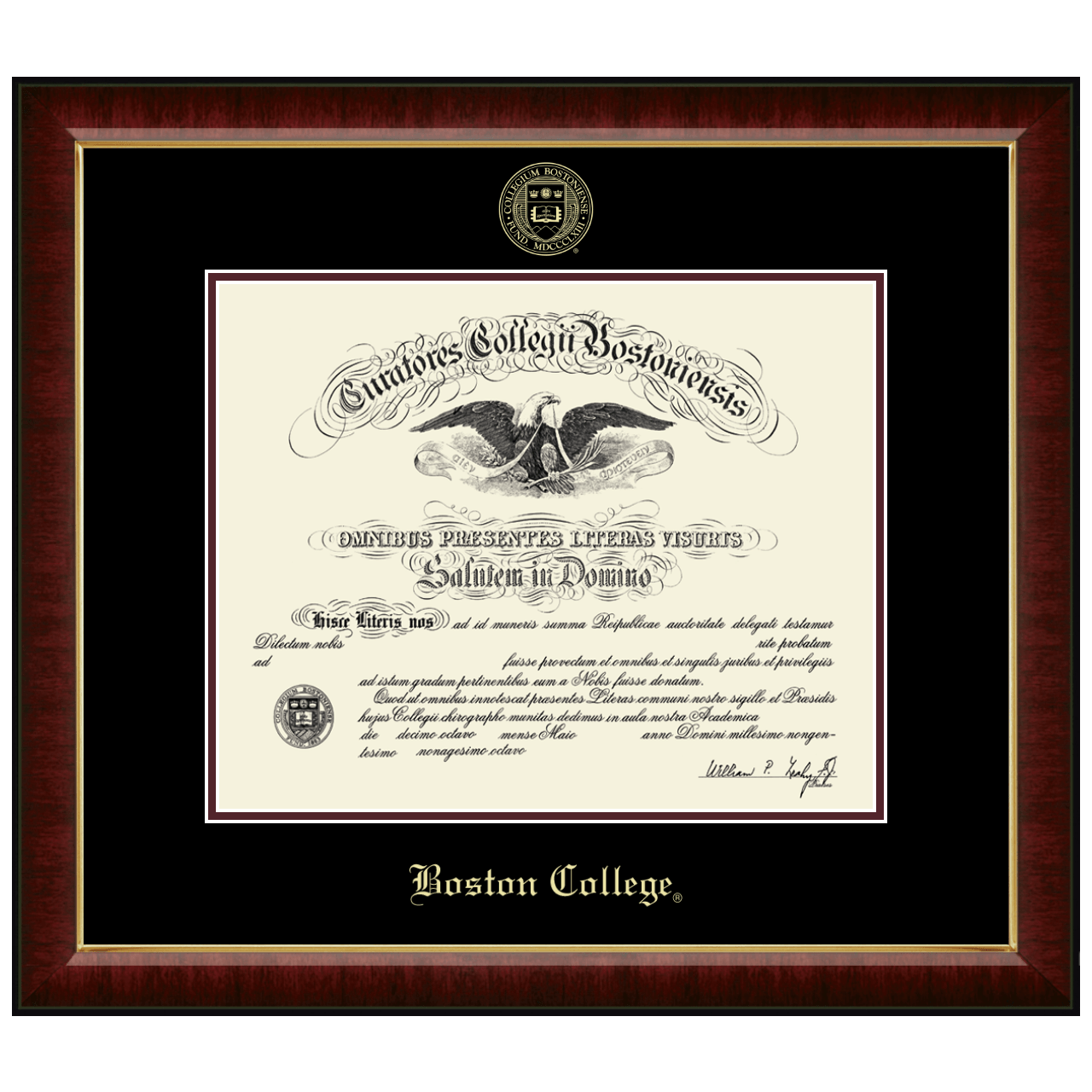 Gold Embossed Diploma Frame in Murano Boston College - Item #298679 ...
