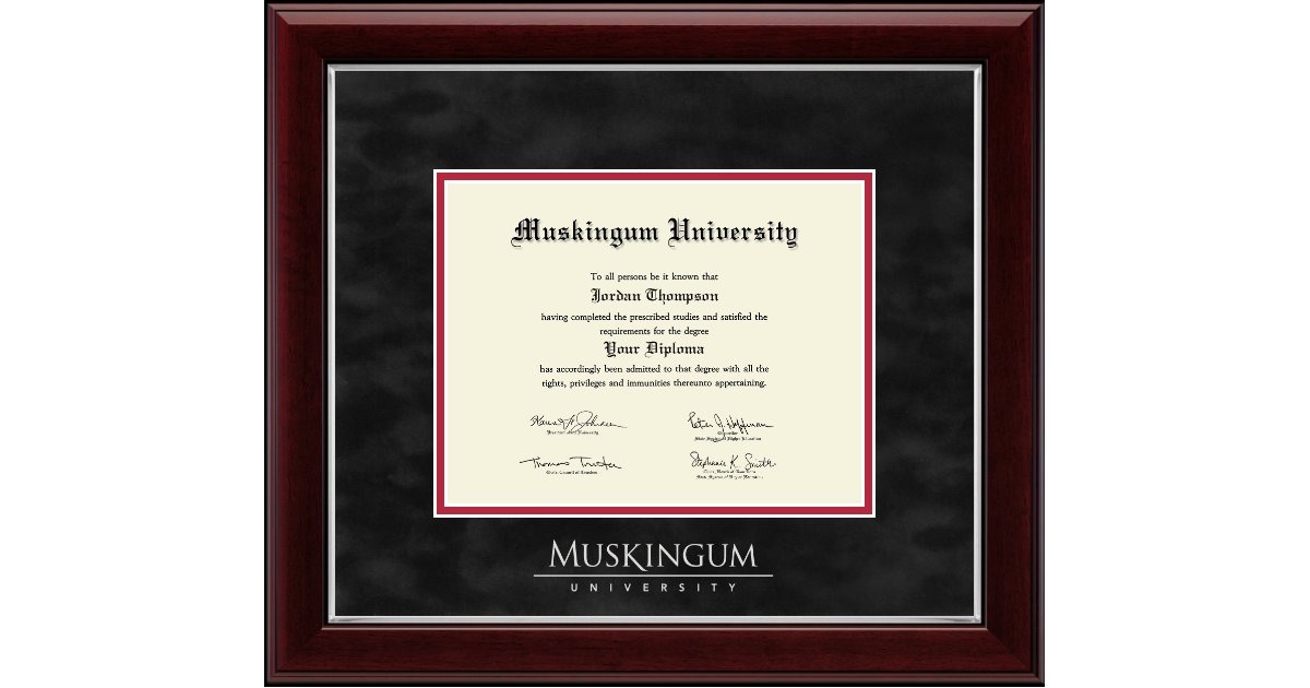 Silver Embossed Diploma Frame in Gallery Silver Muskingum University ...