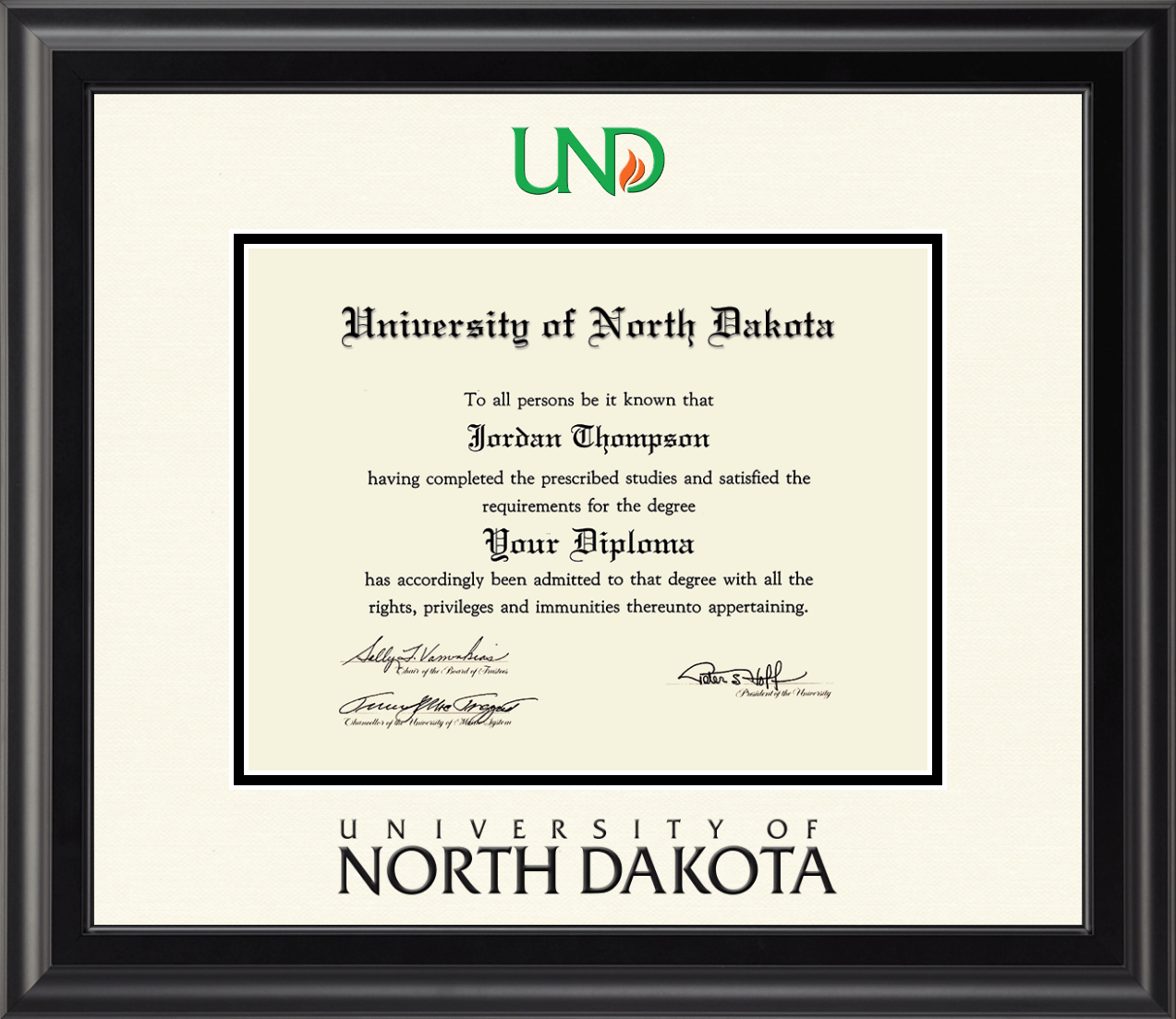 University of North Dakota Dimensions Diploma Frame in Midnight - Item ...