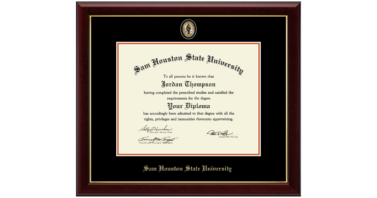 Masterpiece Medallion Diploma Frame in Gallery Sam Houston State ...
