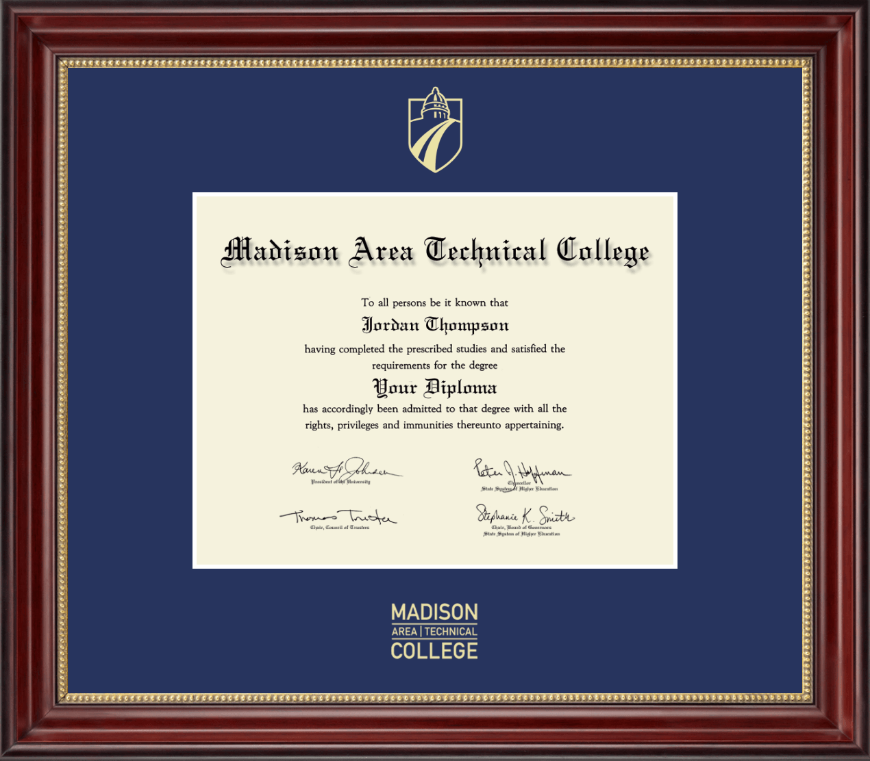 Madison Area Technical College Gold Embossed Diploma Frame in ...